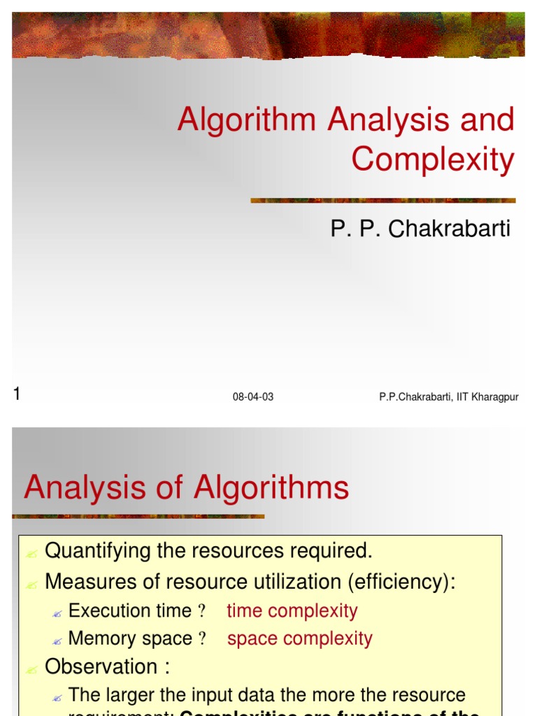 32algo Analysis And Complexity Pdf Computational Complexity Theory