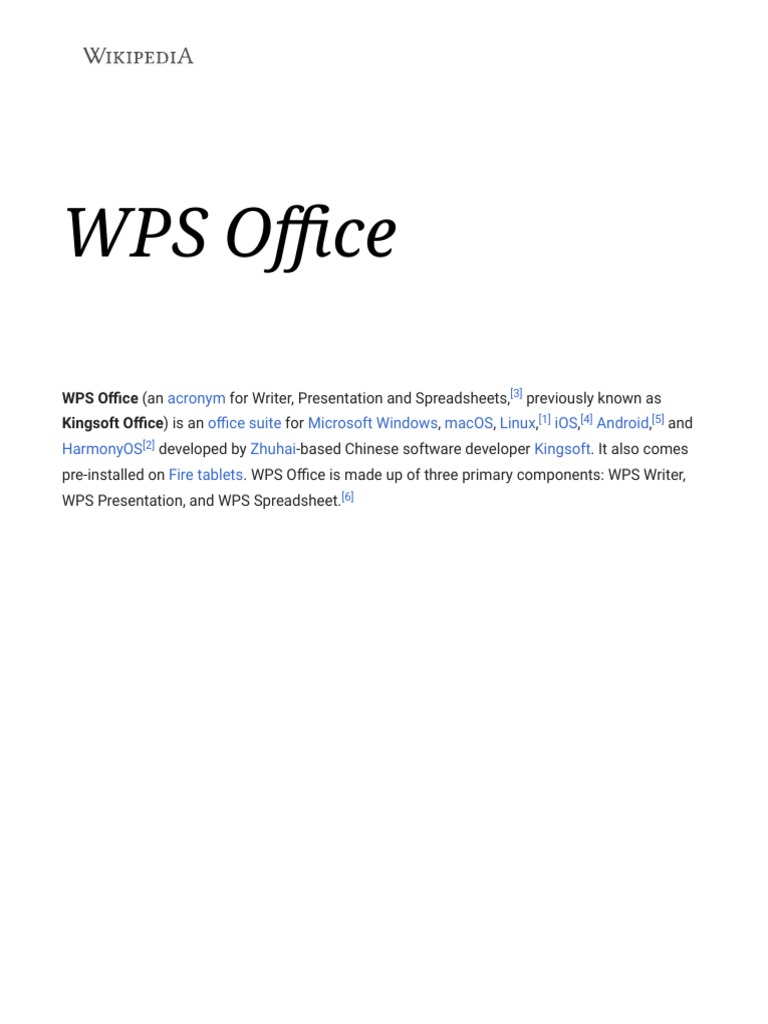 WPS Office | PDF | Software | Office Software