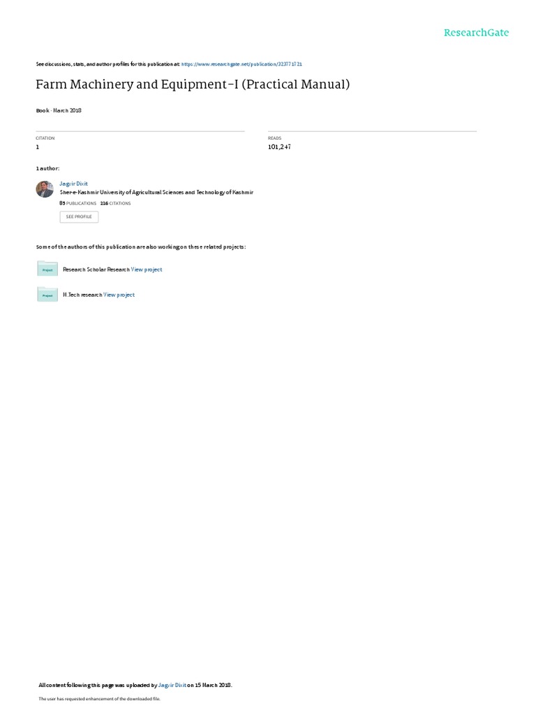 FarmMachineryEquipment I Manual | PDF | Plough | Loader (Equipment)