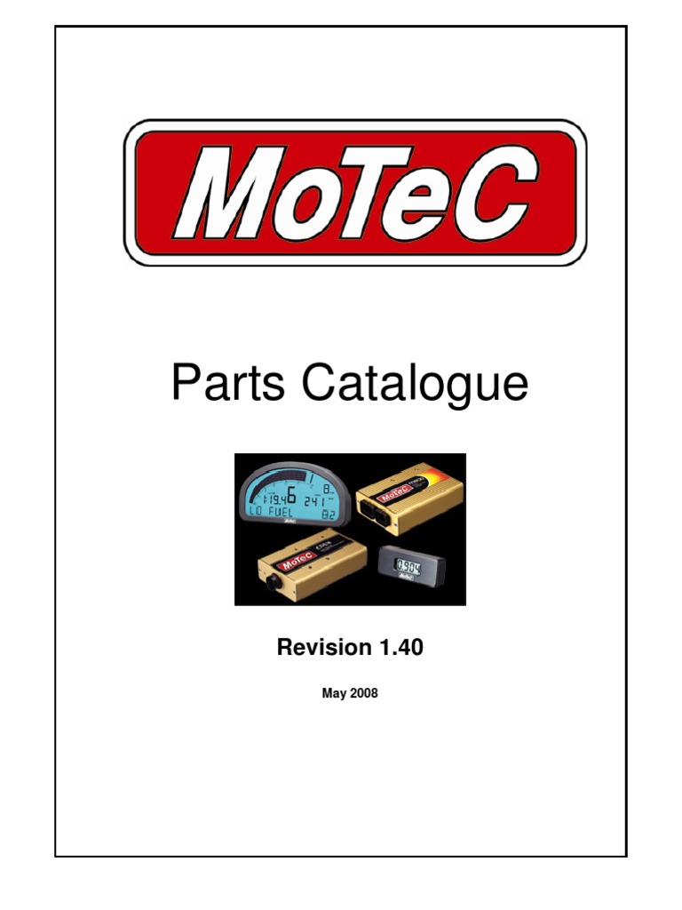 MoTeC Catalog 1.40 | PDF | Turbocharger | Fuel Injection