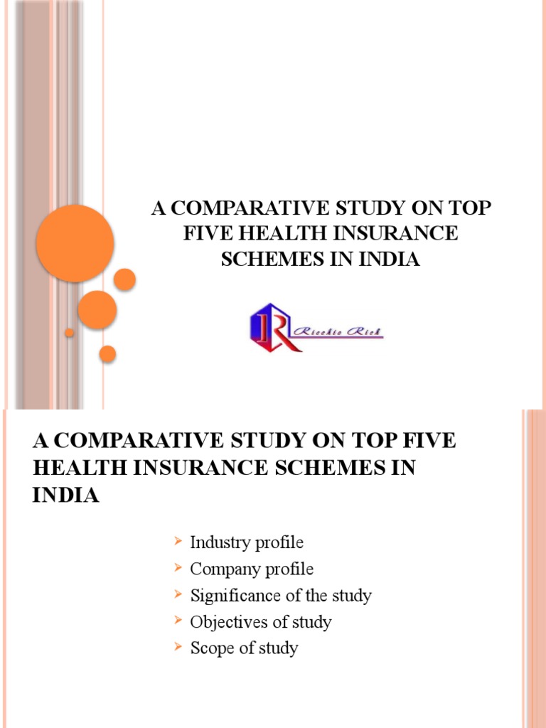 A Comparative Study On Top Health Insurance Schemes in India (First ...