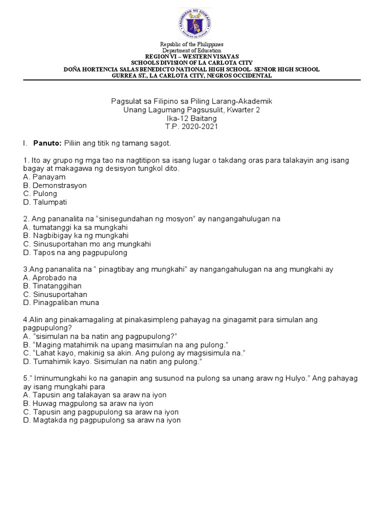 1st Summative Endterm 1 | PDF