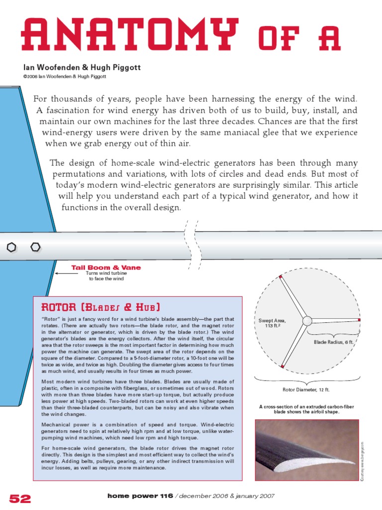 Anatomy of A Wind Turbine | PDF | Wind Power | Wind Turbine