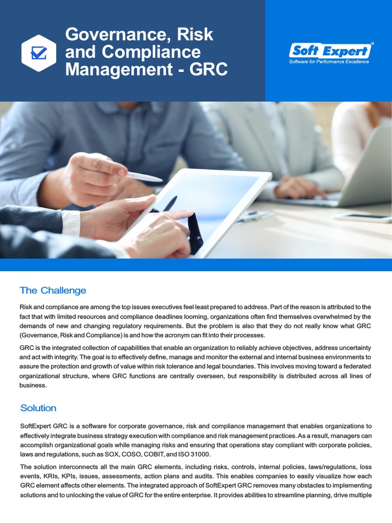 Governance, Risk and Compliance Management - GRC | PDF | Regulatory ...