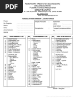 Formulir Permintaan Pemeriksaan Laboratorium Puskesmas | PDF