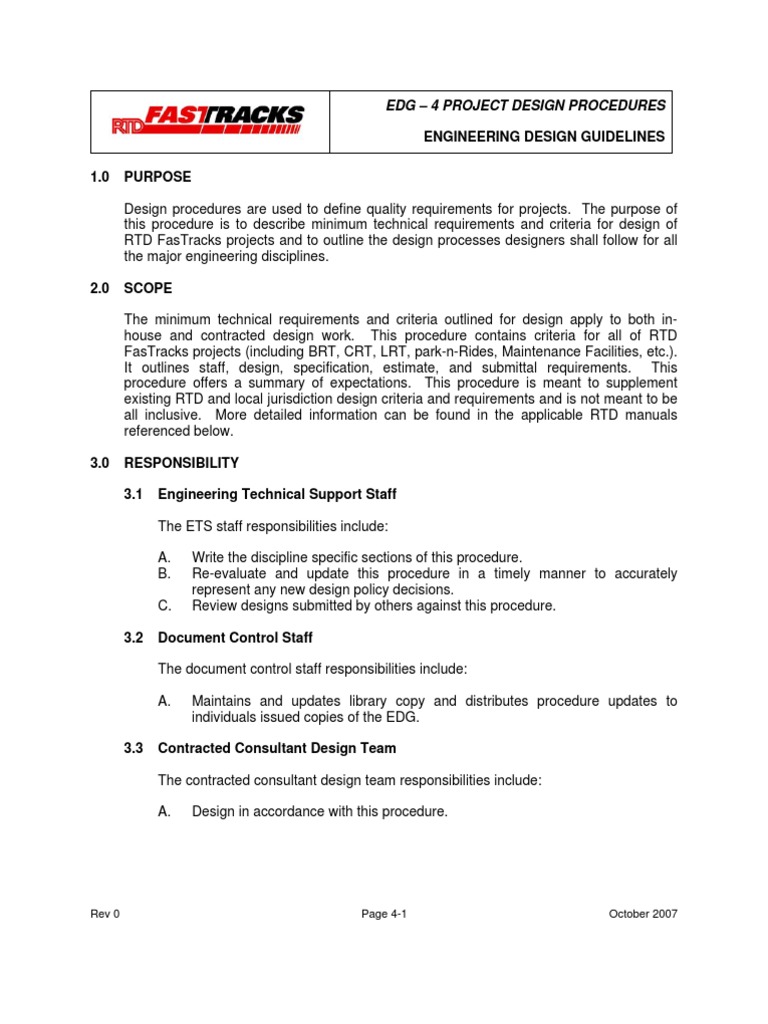 EDGM-4 Project Design Procedures | PDF | Geotechnical Engineering | Engineering Design Process