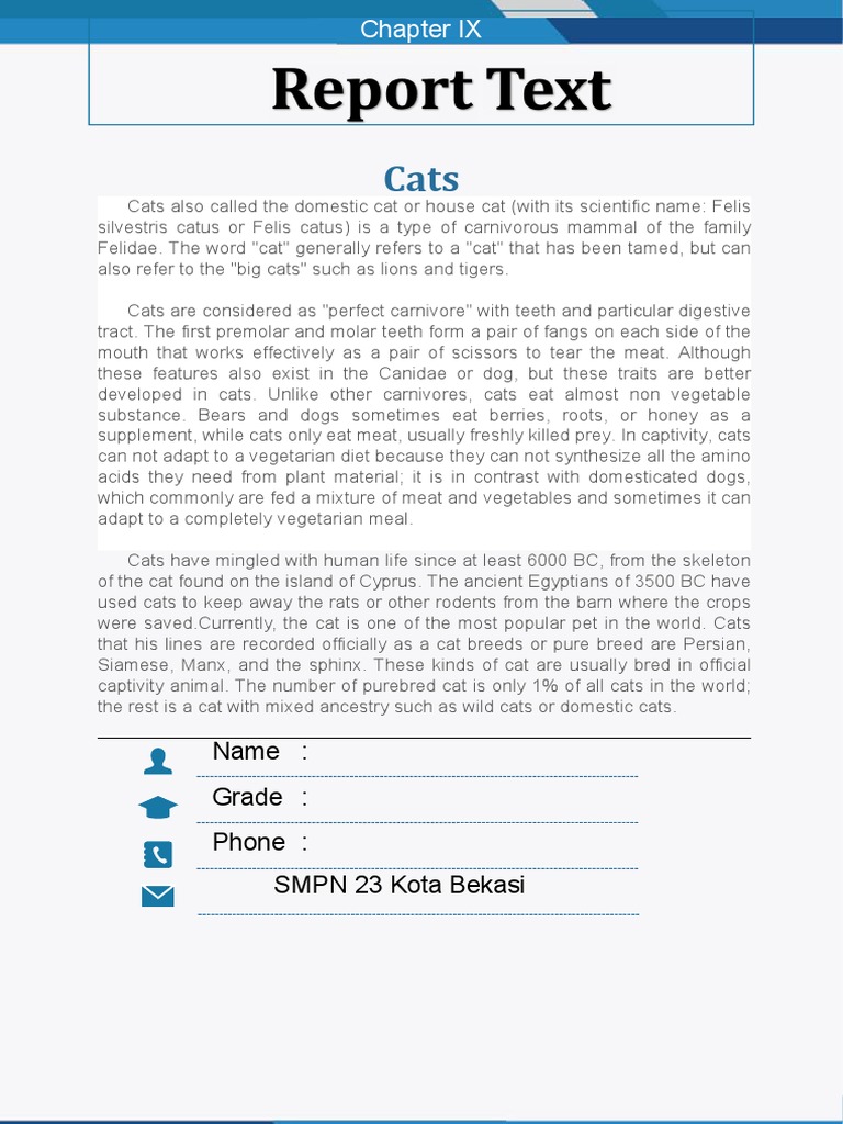 LKPD Report Text | PDF | Cats | Dogs