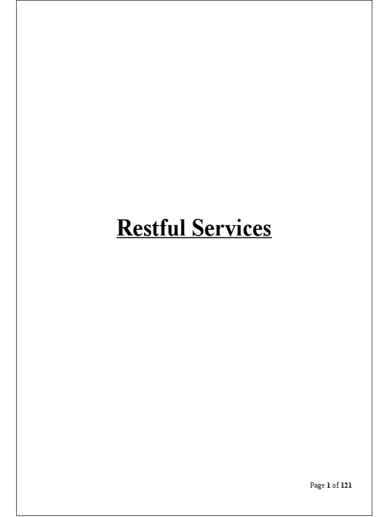 Rest Web Services | PDF | Representational State Transfer | Hypertext Transfer Protocol