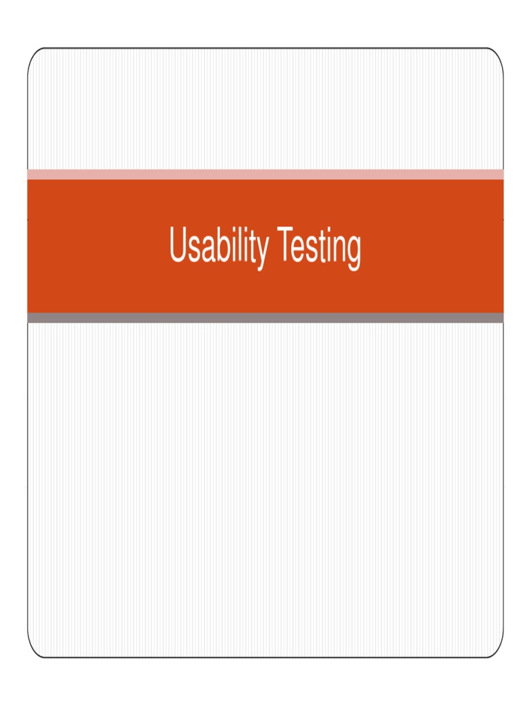 Usability Testing Goals | PDF | Usability | Computing