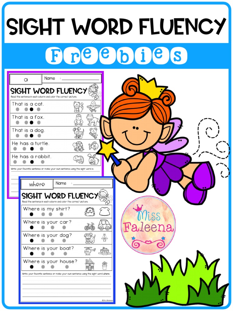 Freebies: Sight Word Fluency | PDF | Conservation And Restoration Materials