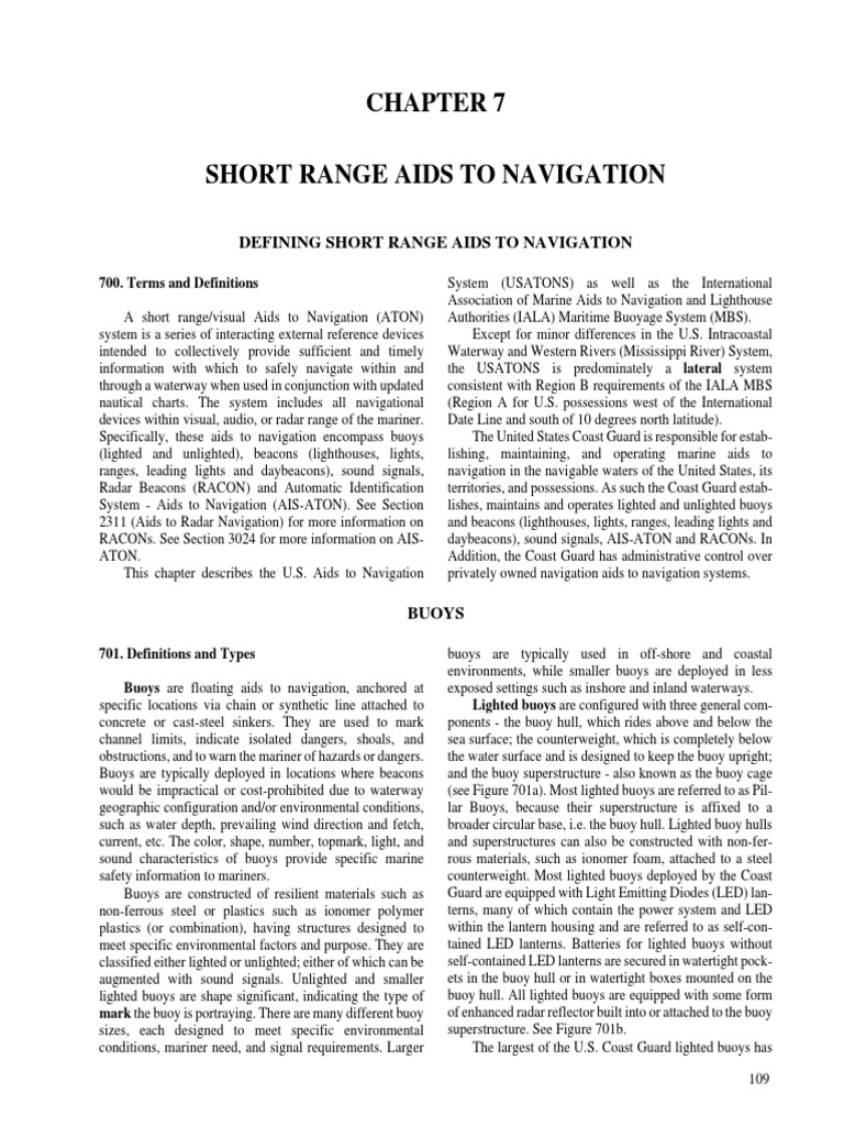 Chapter 7 - Short-Range Aids To Navigation | PDF