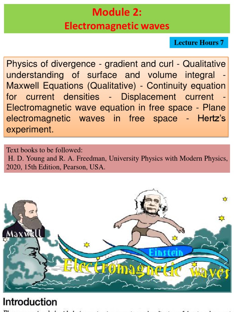 Module 2 Electromagnetic Waves | PDF | Waves | Maxwell's Equations