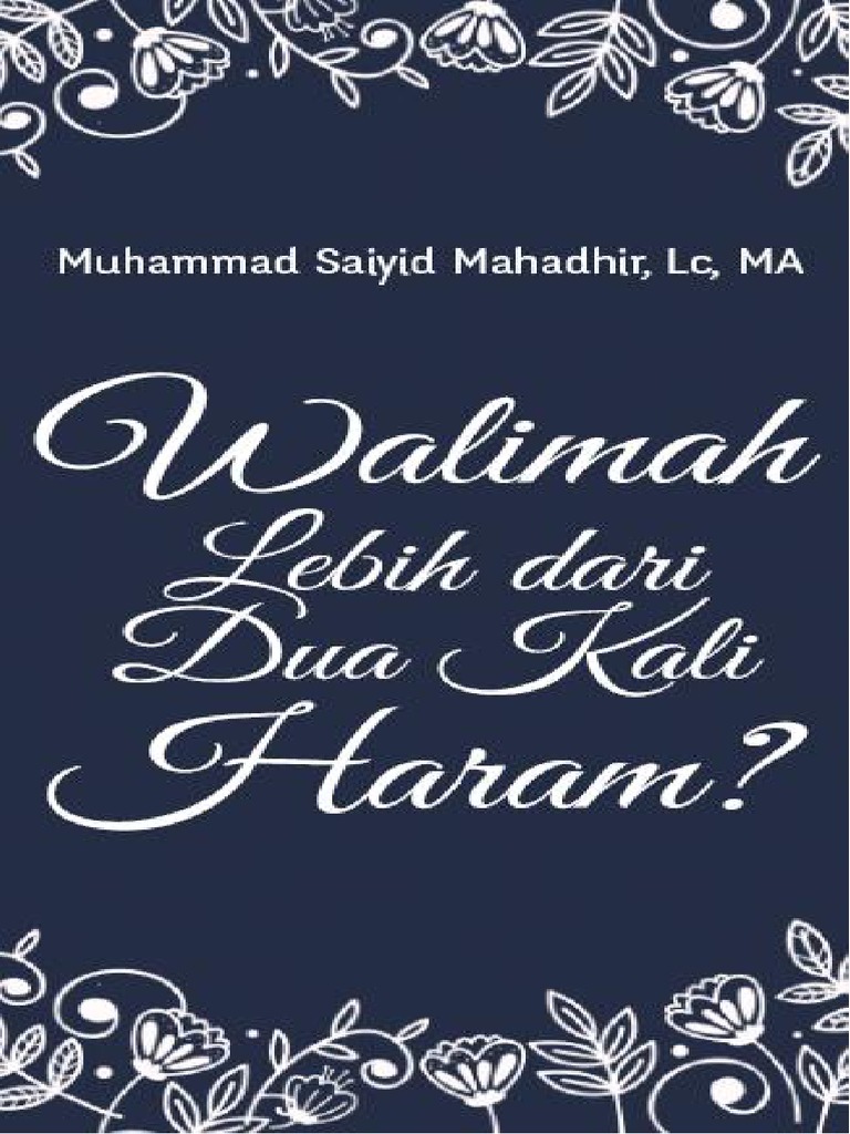 Hukum Walimah dalam Pernikahan | PDF