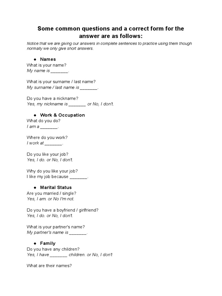 Family Status Form Instructions | PDF