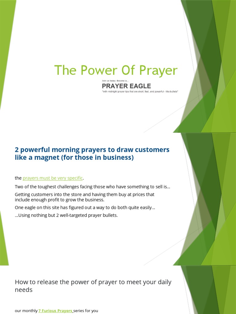 The Power of Prayer | PDF | Prayer | Jesus