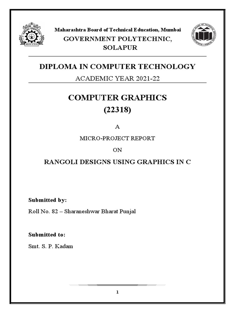 Computer Graphics (22318) : Diploma in Computer Technology | PDF ...