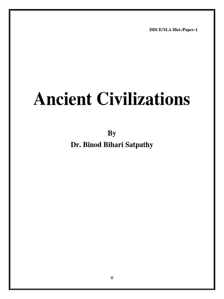 Ancient Civilizations Overview | PDF | Homo | Hominidae
