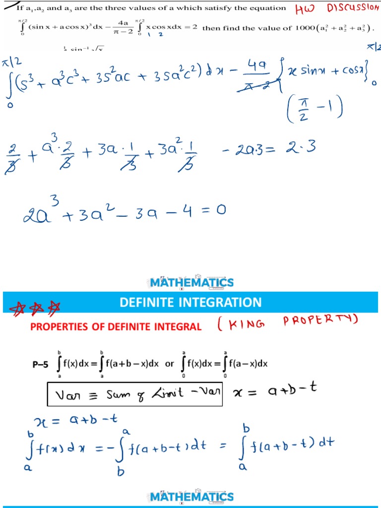 Definite Integration Lec 5 | PDF