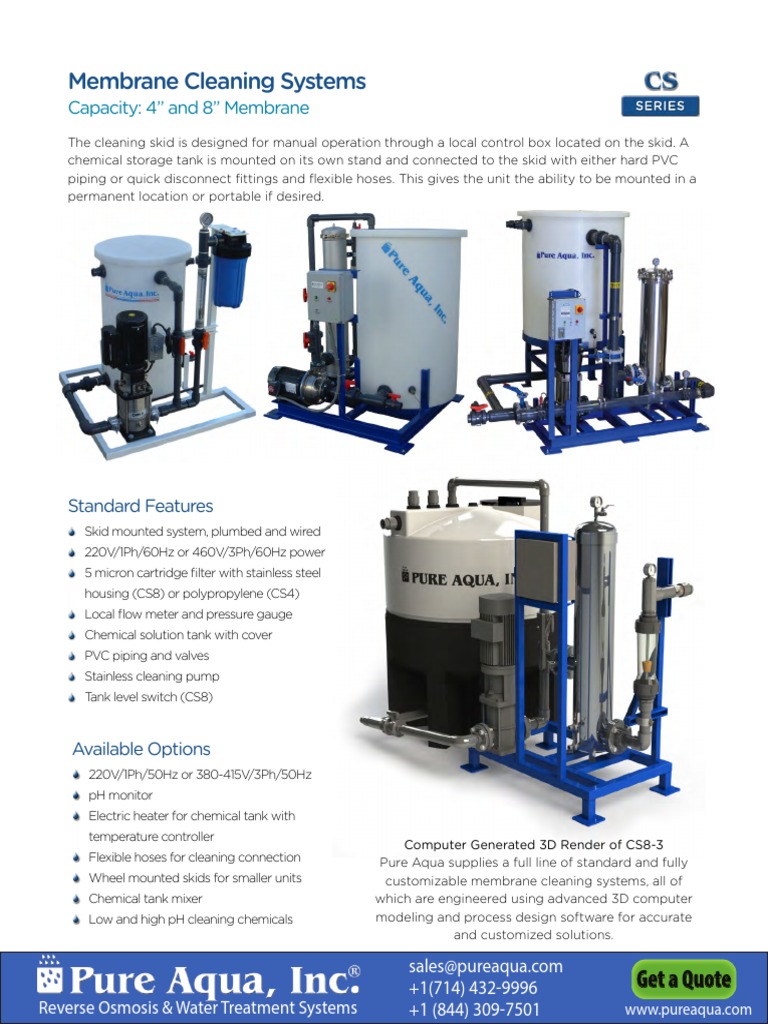 Membrane Cleaning Systems | PDF | Membrane | Chemistry