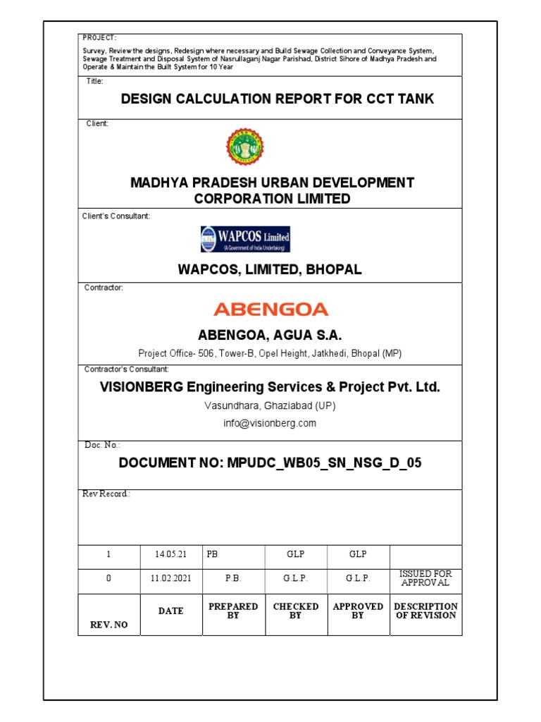 Design Calculation Report For CCT Tank: Title | PDF | Young's Modulus ...