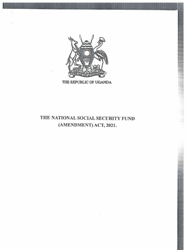 The NSSF (Amendment) Act 2021 | PDF
