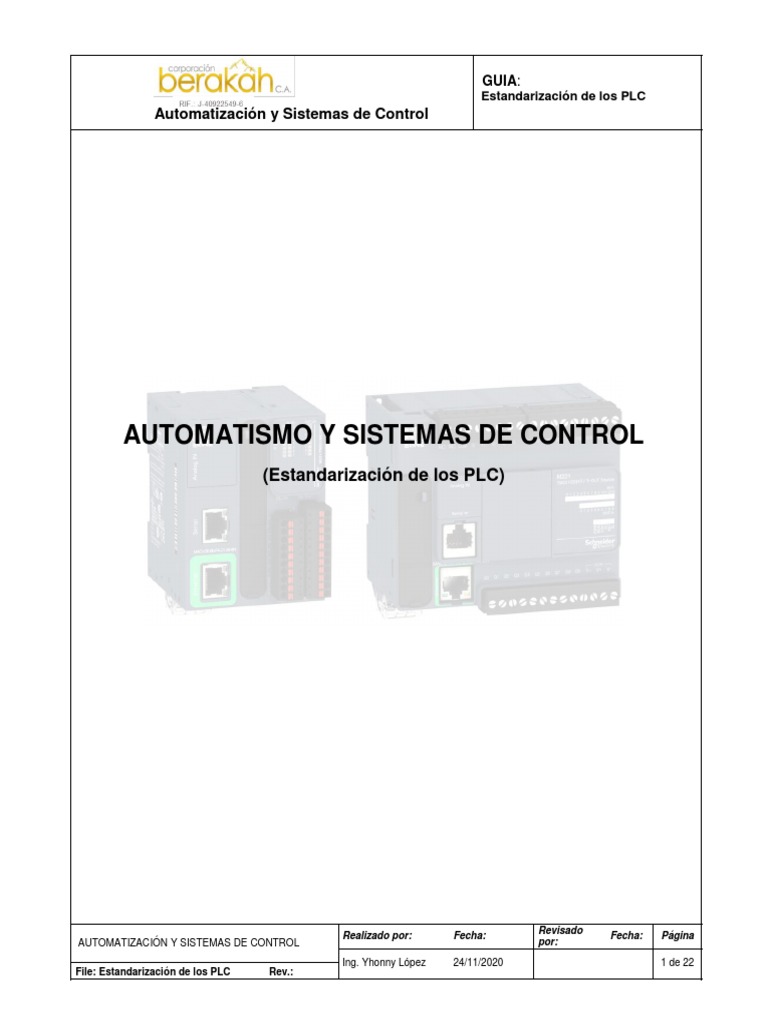 Estandarización Programacion PLC 2019 | PDF | Scada | Controlador lógico programable