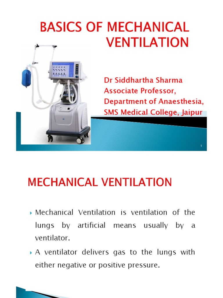 Basics of Mechanical Ventilation (SIPHW) | PDF | Breathing ...