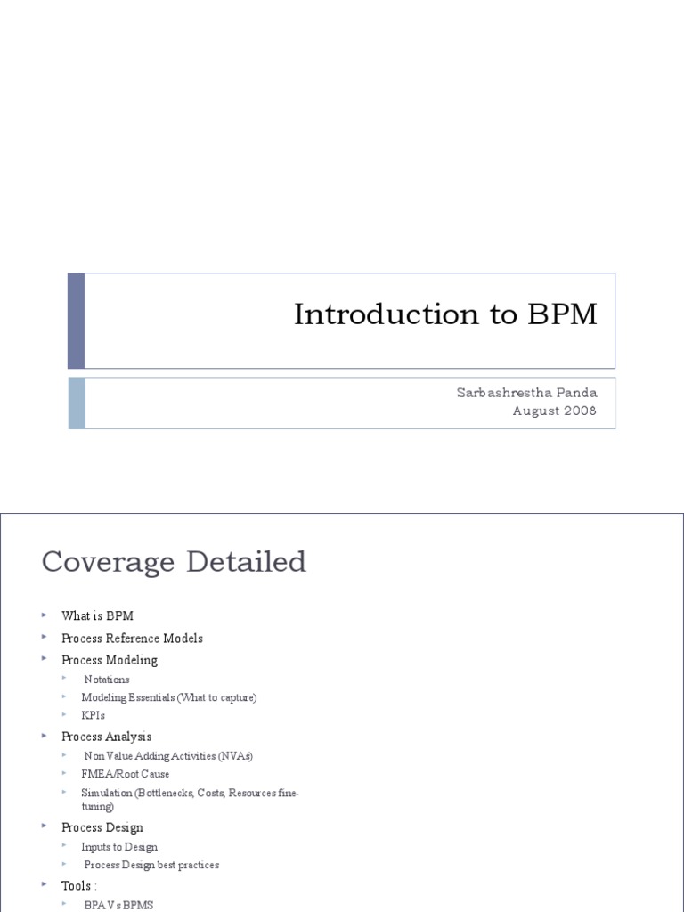 Vdocument - in - Introduction To BPM Business Process Management BPM ...