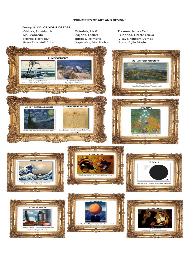 Principles of Art and Design | PDF | Paintings | Color