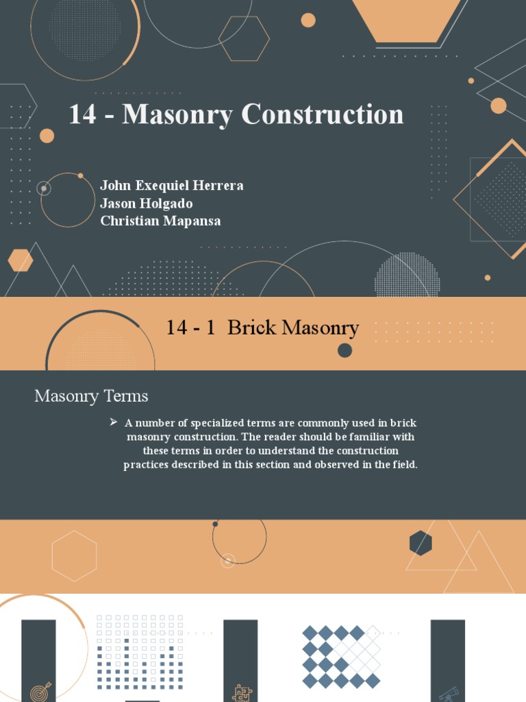 Masonry Construction Terminology Guide | PDF | Masonry | Concrete