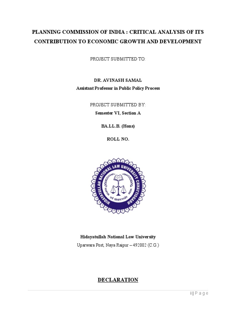 Planning Commission's Impact | PDF