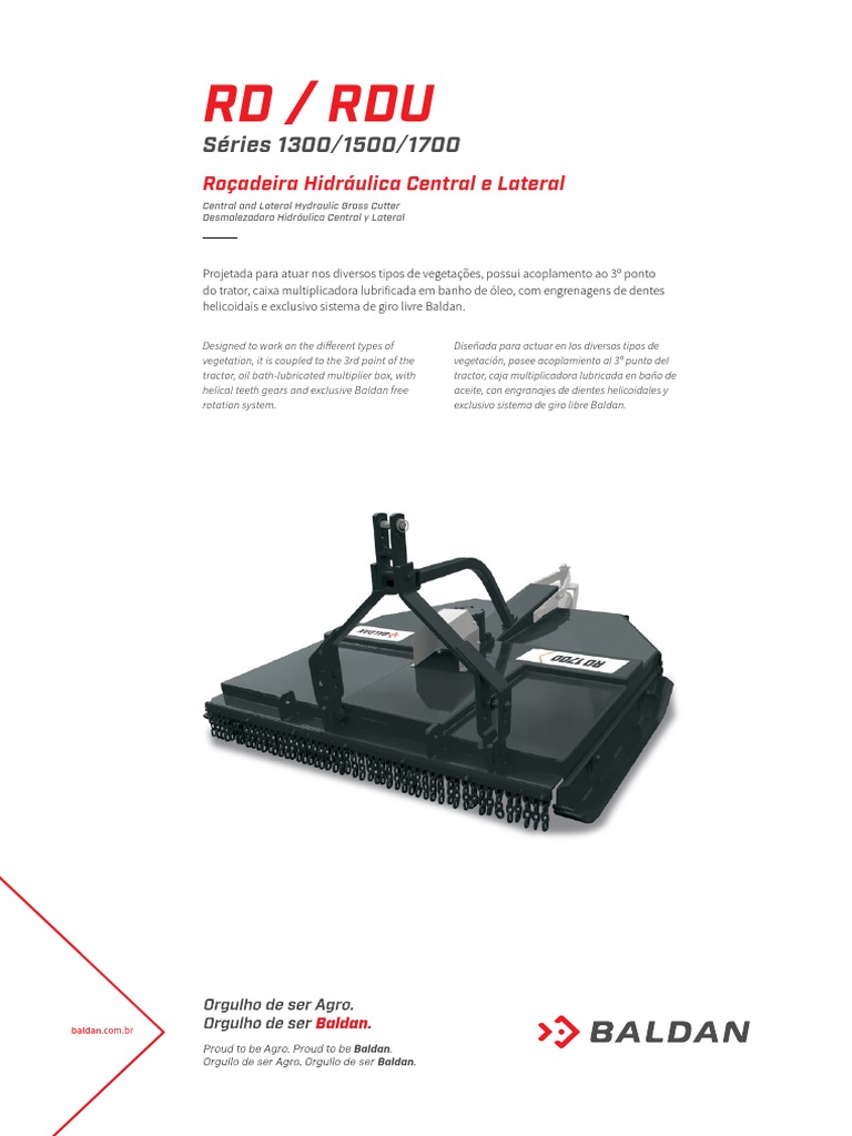 Baldan Folheto RD Rdu EemOzW | PDF | Equipamento pesado | Equipamento ...