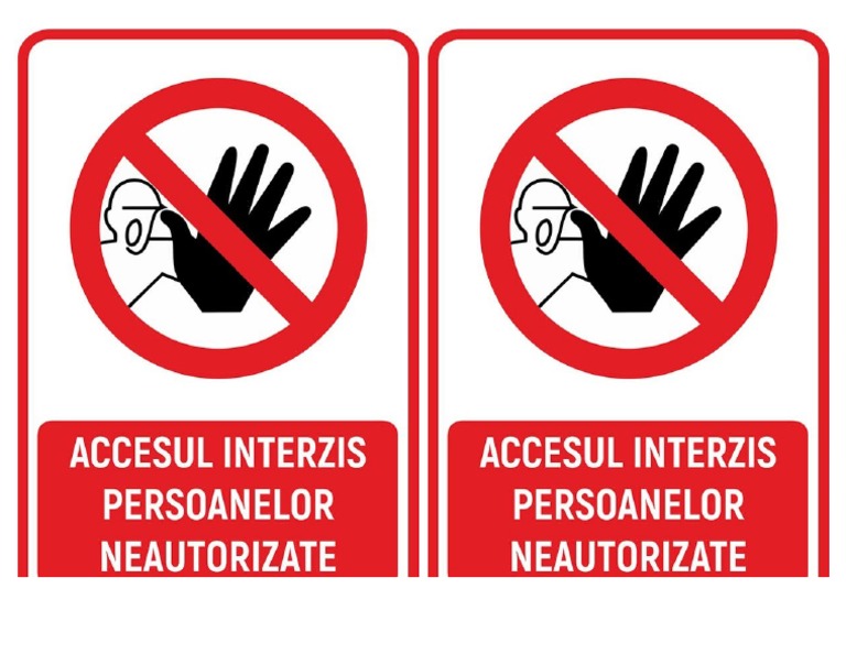 Acces Interzis Persoanelor Neautorizate | PDF