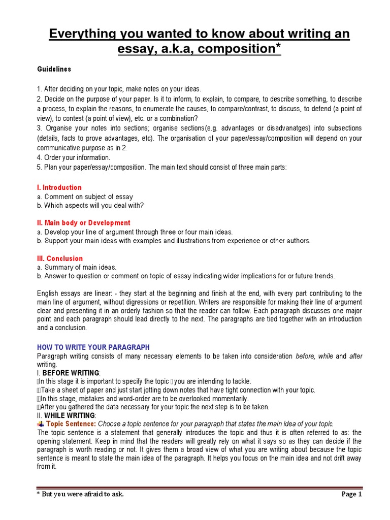 Everything You Wanted To Know About Writing An Essay | PDF | Essays ...