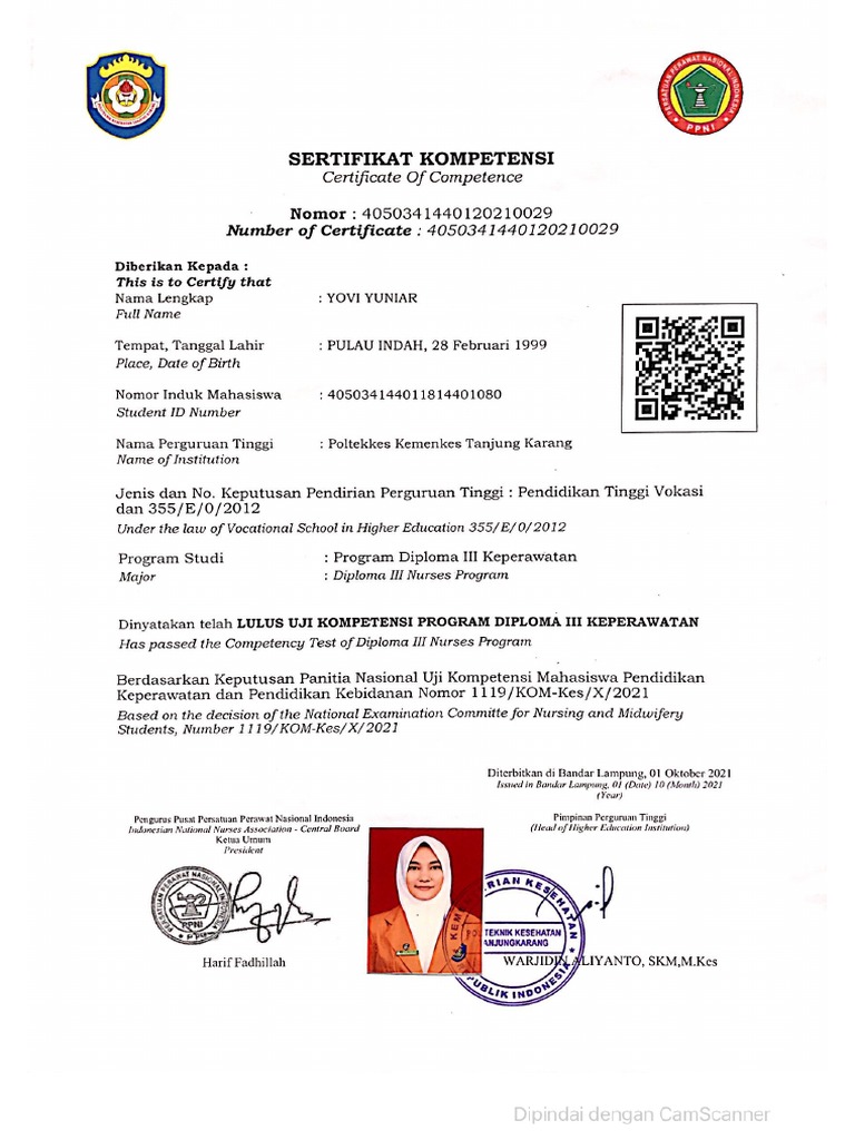 Surat Kompeten Contoh | PDF