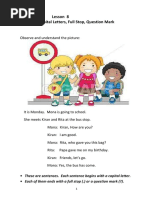 Capital Letters Full Stops Question Marks Worksheet Class2 | PDF