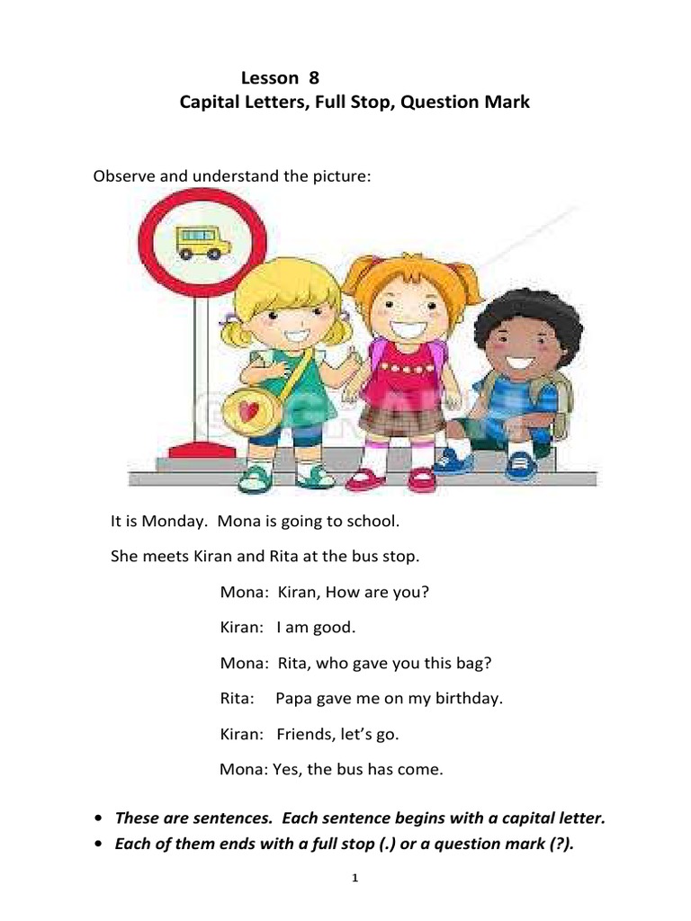 15-11-21 Class 1 Capital Letters, Full Stops, Question Marks | PDF ...