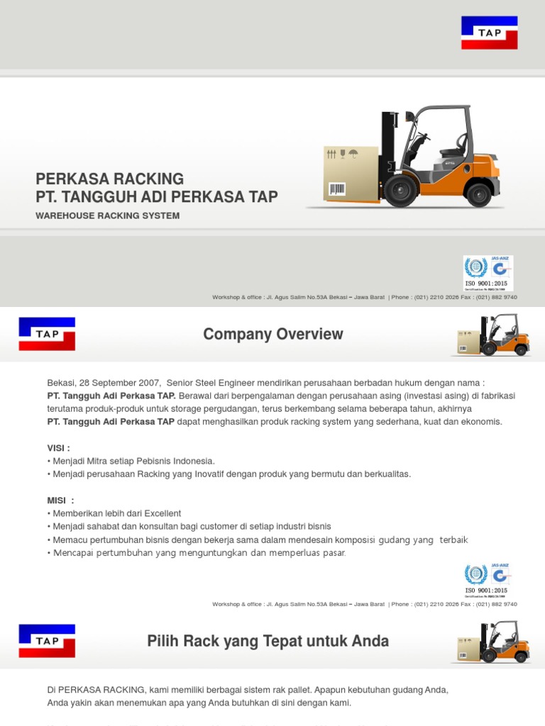 Perkasa Racking PPT - 2019 | PDF