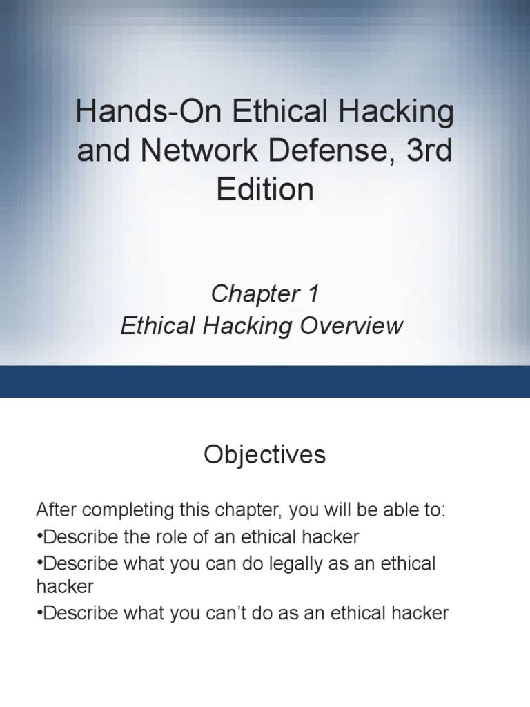Hands-On Ethical Hacking and Network Defense, 3rd Edition | PDF | Security Hacker | White Hat ...