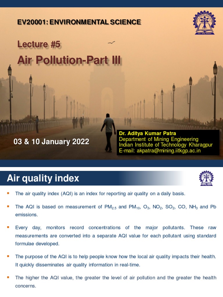 Lecture 5 - AQI - Standard - Indoor Pollution - PhotoSmong - Acid Rain ...