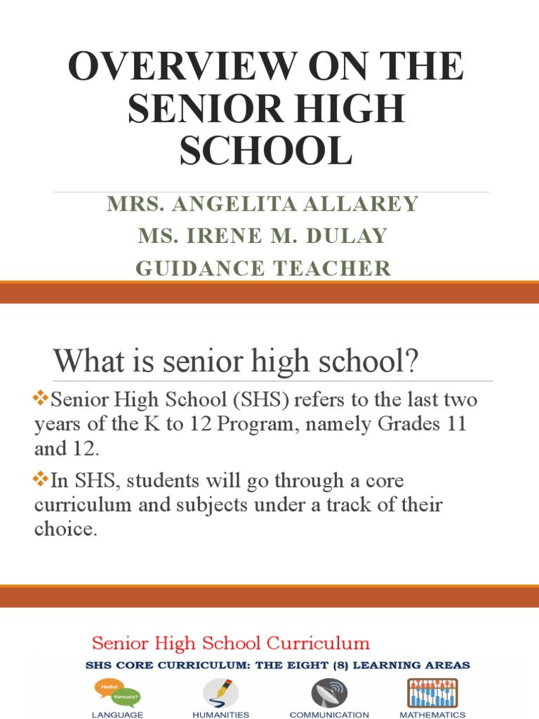 A Comprehensive Overview of the Senior High School Program in the ...