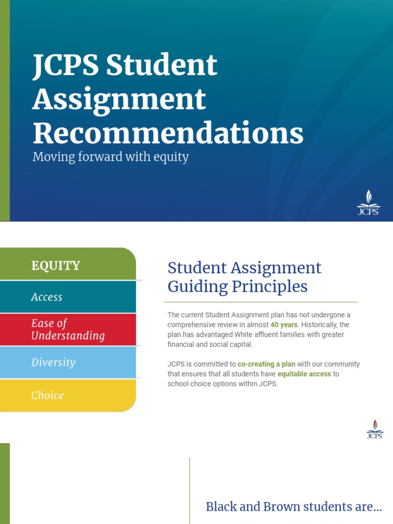 JCPS Student Assignment Recommendations: Moving Forward With Equity ...