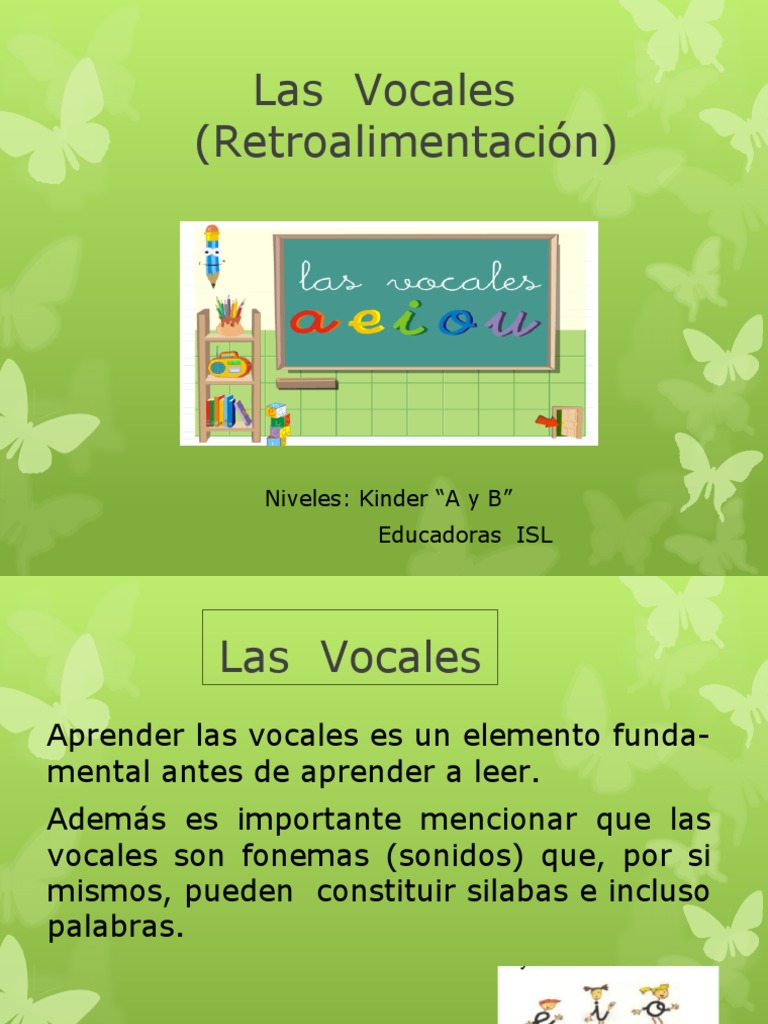 Las Vocales | PDF | Artes del Lenguaje y Comunicación