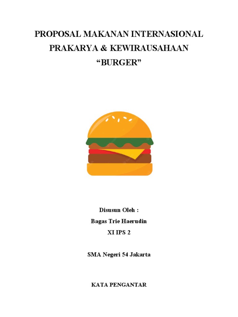 Proposal Usaha Burger Internasional | PDF | Kesehatan Holistik