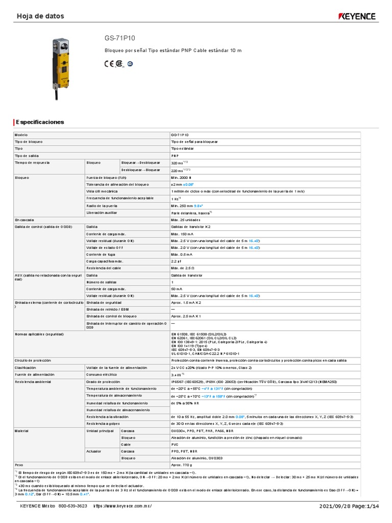 GS-71P10 Datasheet | PDF | Electricidad | Ingenieria Eléctrica