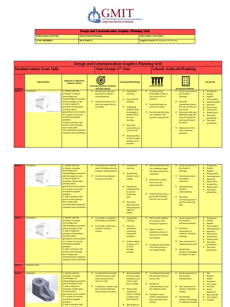 DCG Planning Grid Evan 1 | PDF | Perspective (Graphical) | Drawing
