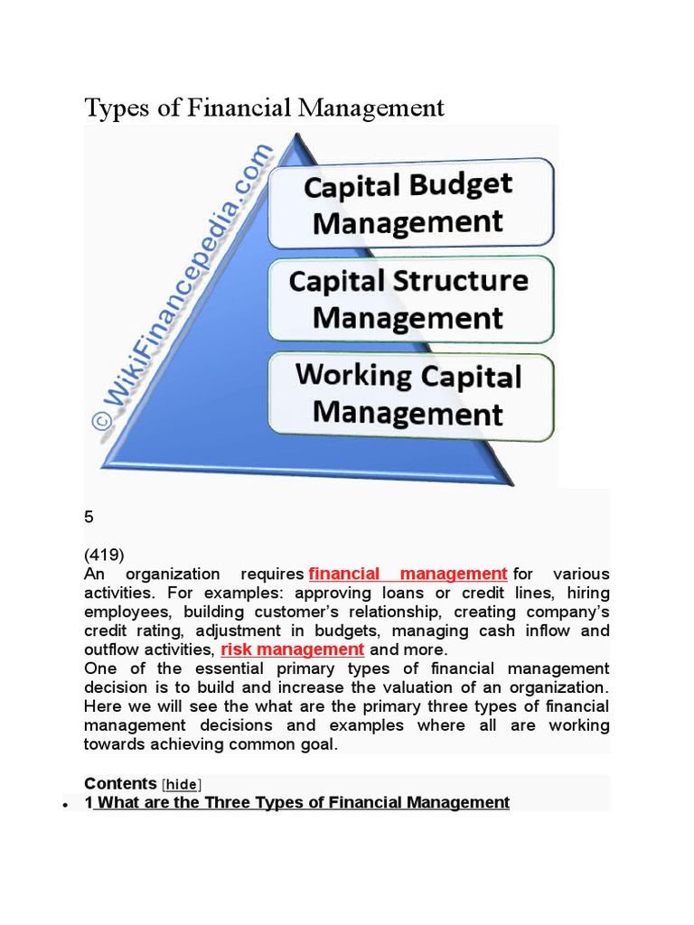 Types of Financial Management Decisions | PDF | Dividend | Investing