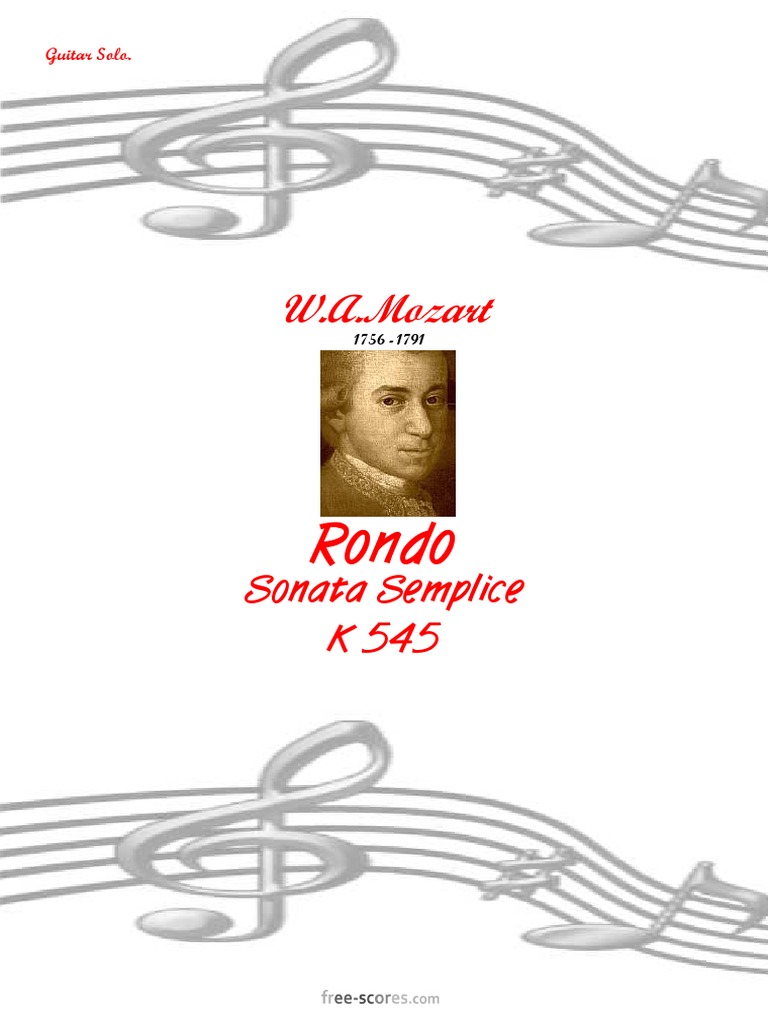 Mozart Rondo K 545 | PDF | Musical Forms | Musical Compositions