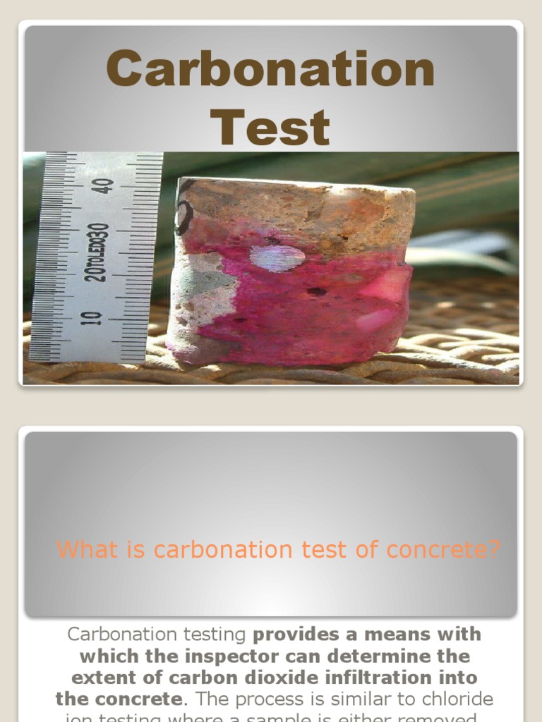 Carbonation Testing in Concrete | PDF