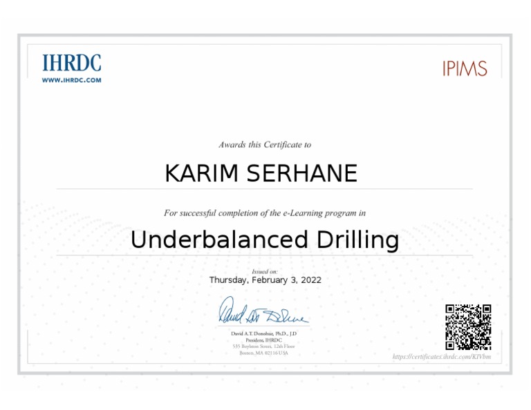 Karim Serhane Underbalanced Drilling: Thursday, February 3, 2022 | PDF